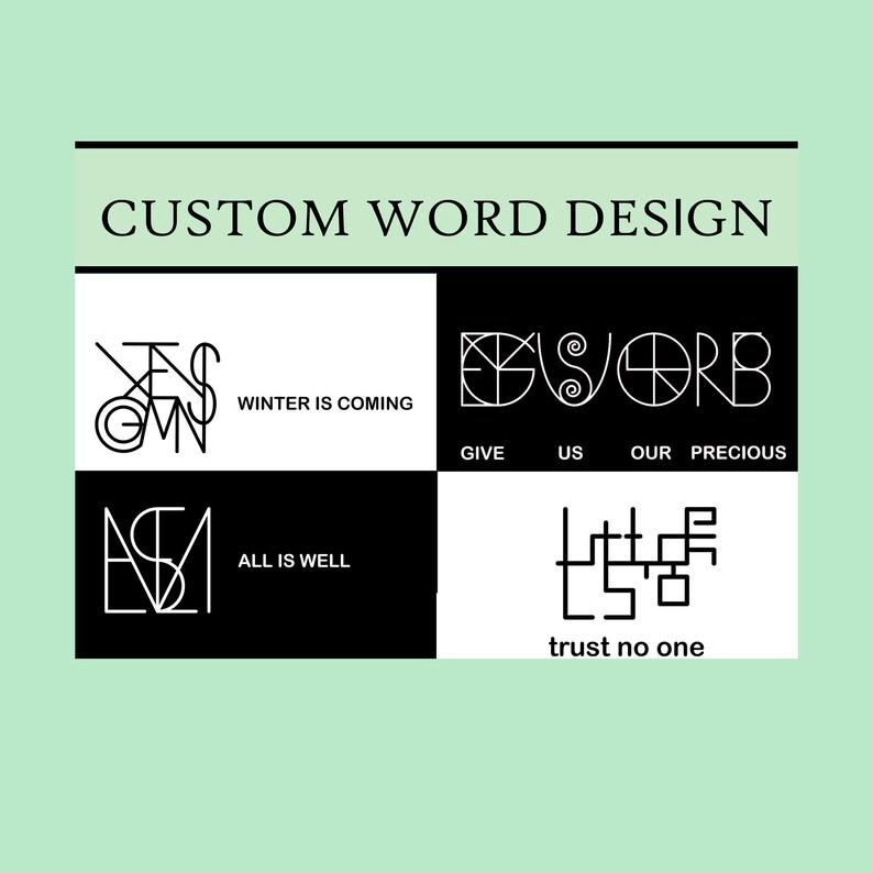 Custom Word Design Tattoo Design Minimal Tattoo Design Text - Etsy