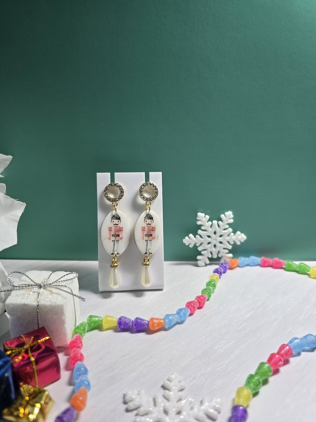 Christmas Nutcracker With Black Hat Clay Earrings - Etsy