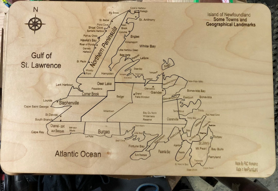 Newfoundland Puzzle Map , Wall Décor , Office Décor , Special Gift ...