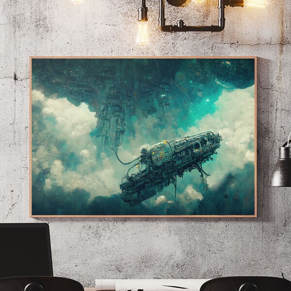 Futuristic Space Poster - Etsy