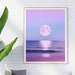 Boho Moon Ocean Art Print | Tropical Beach Coastal Decor, Framed Poster ...