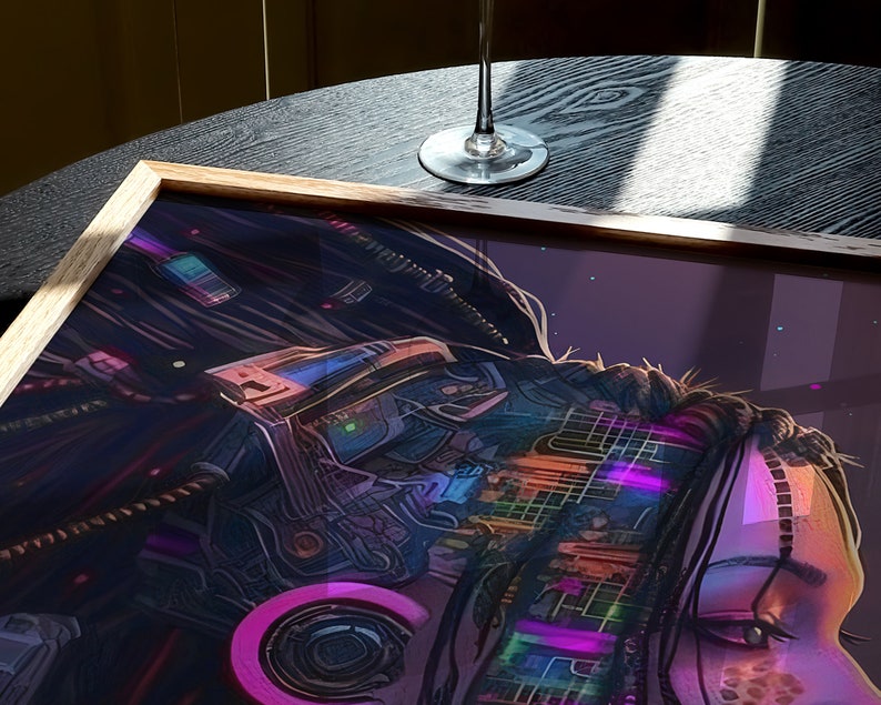 Cyberpunk Art Post Apocalyptic Futuristic Sci Fi Girl Print Large ...