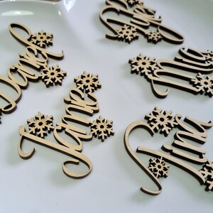 Personalised Christmas Place Name, Place Name for Christmas Table ...