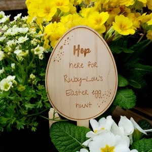 Bunny Rabbit Easter Treasure Hunt Set With Customisable Wooden Signs ...