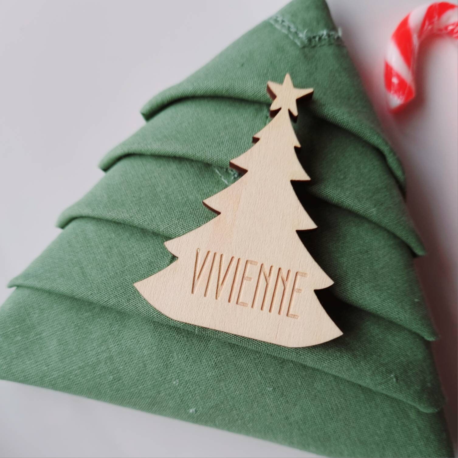 Christmas Tree Personalised Place Setting - Unique Christmas Name Table ...