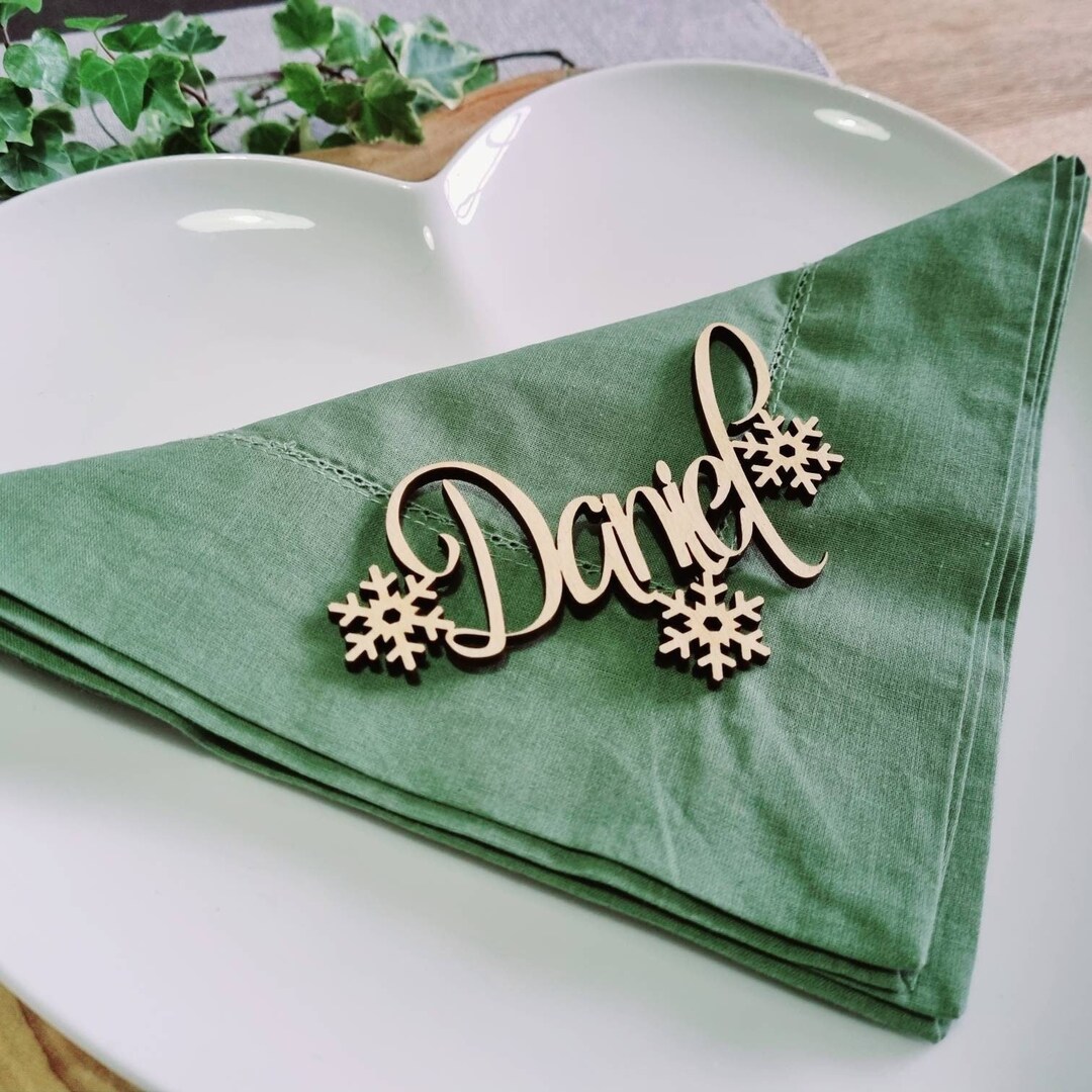 Personalised Christmas Place Name, Place Name for Christmas Table ...