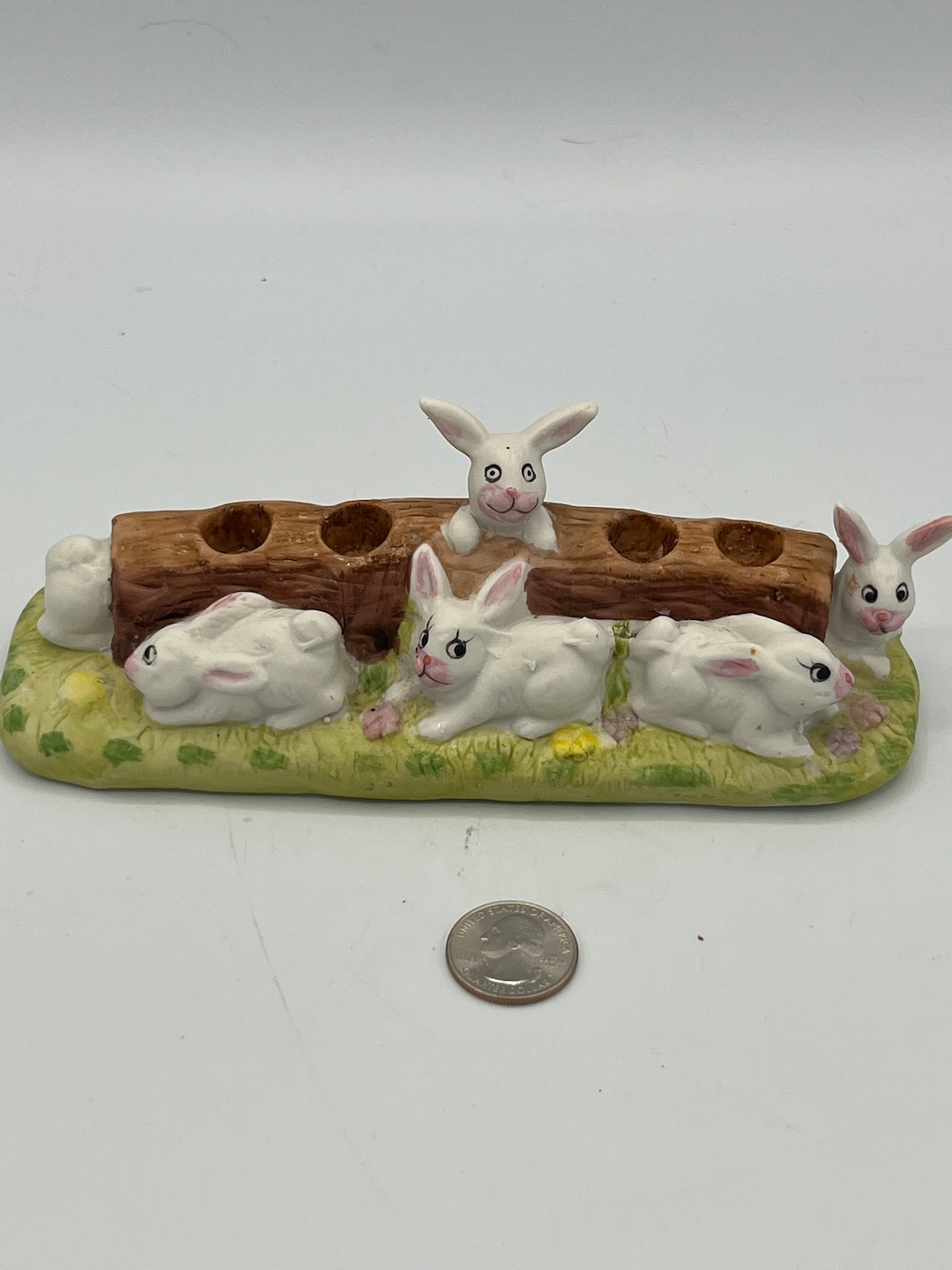 Bunny Rabbit Small Taper Candle Holder 1986 MSR Imports - Etsy