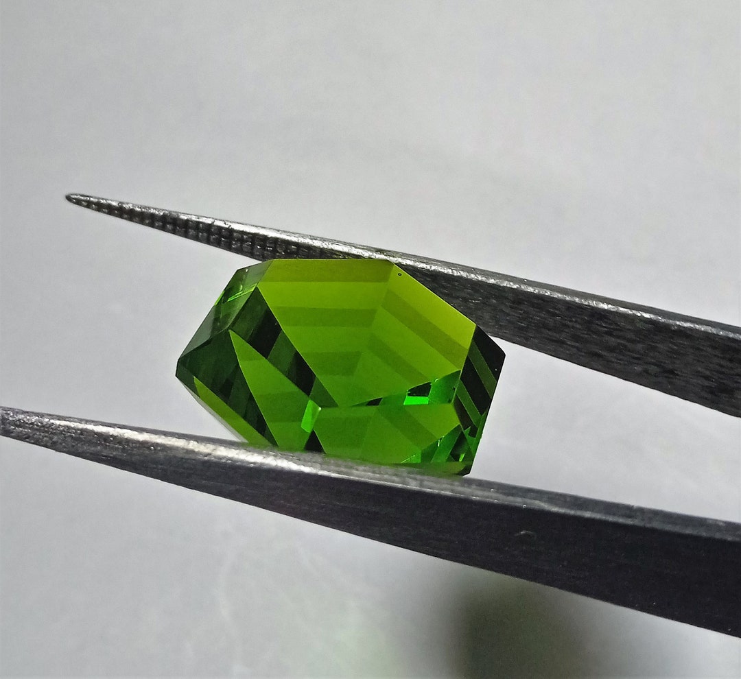 Green Topaz Hexagon 15x15x10.60mm Fantasy Cut Step Cut - Etsy