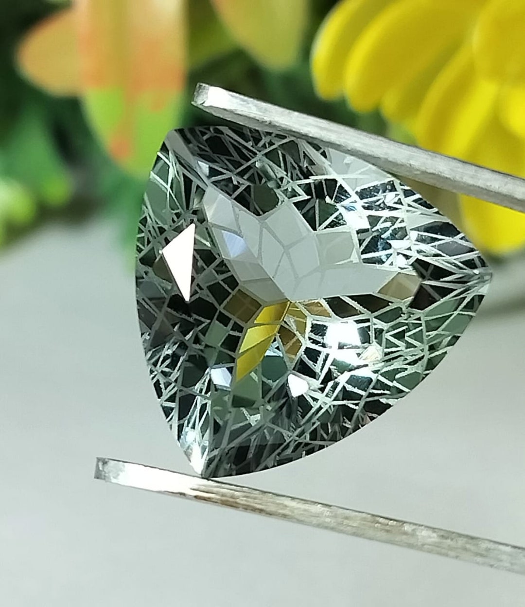 Herkimer Diamond Quartz Crystal Trillion Shape 18X18X10.60MM Ultra ...