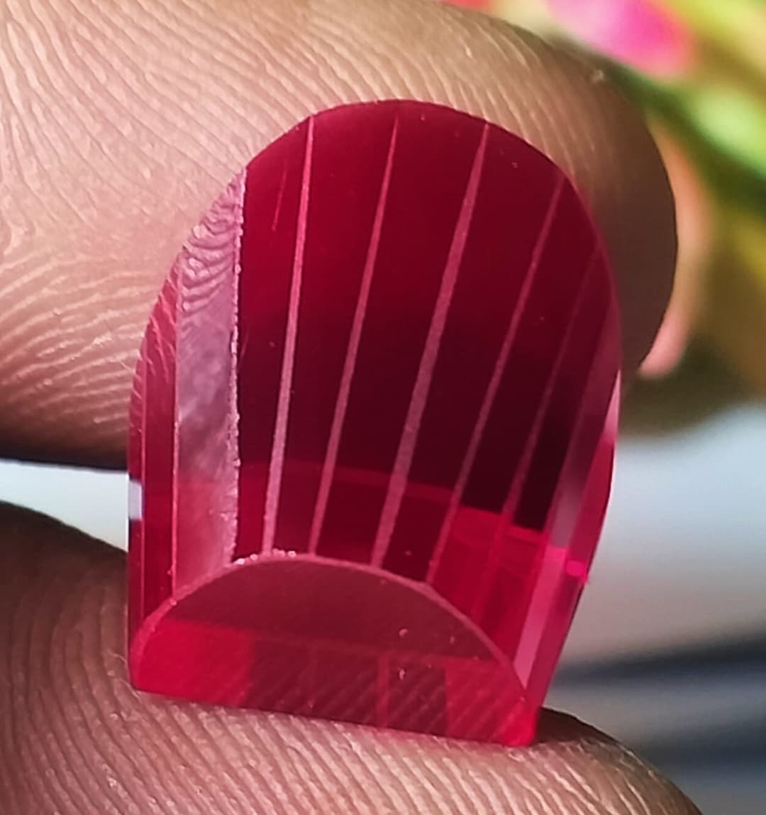 Pigeon Blood Red Corundum Lab Created-ruby Fancy Shape 16.90X13.70X8 ...