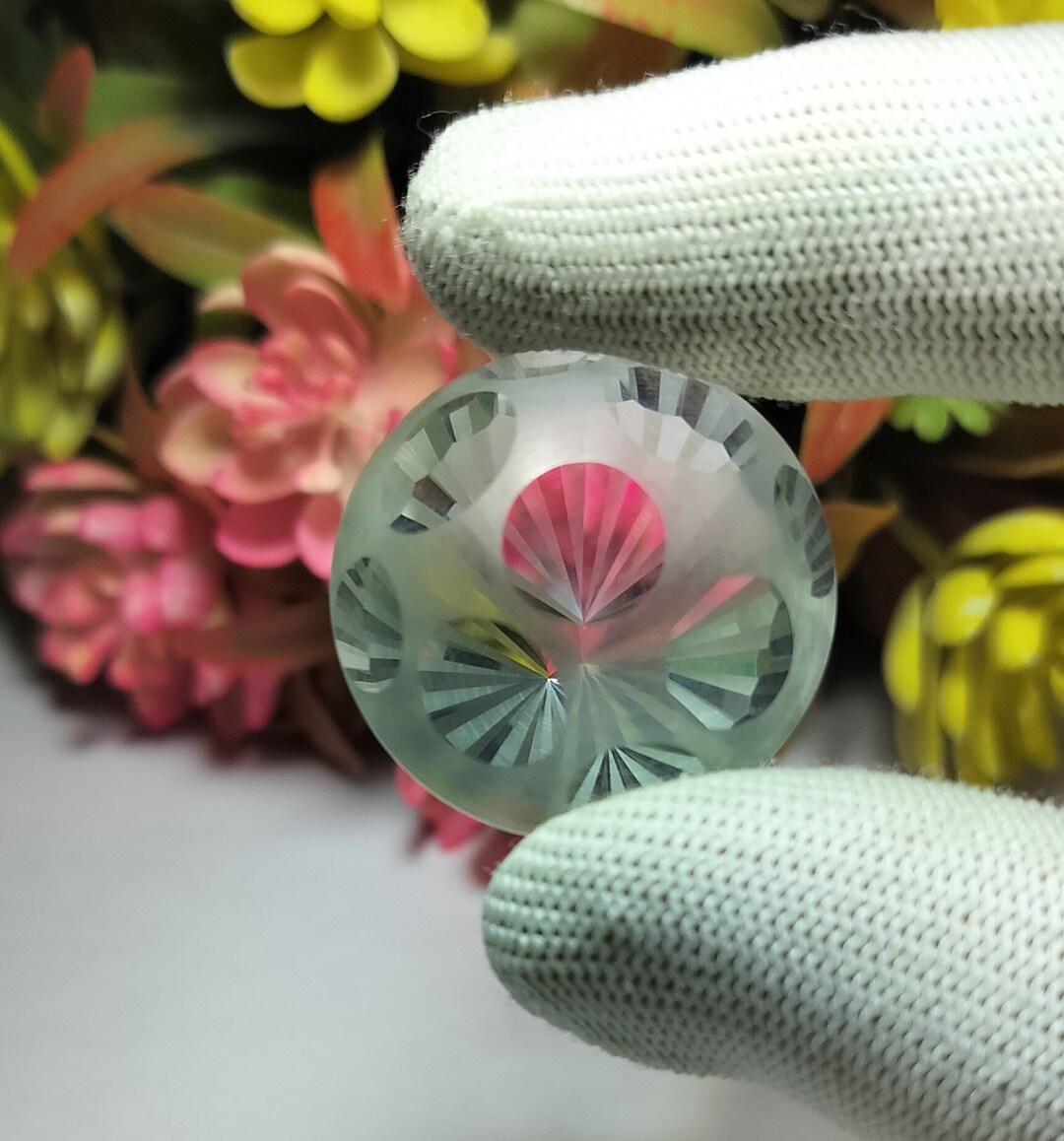Natural Crystal Quartz Round 20x20x15.70mm Beautiful Pics Like Pendant ...