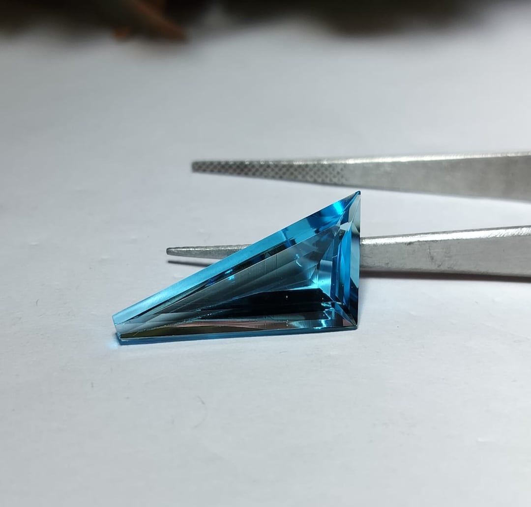 AAA Quality Lab Created Blue Topaz Fancy Shape Pair & Single 16X8X5.6MM ...