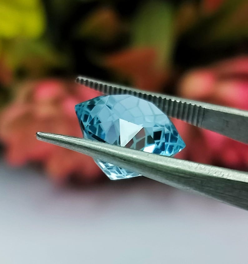 Scratch Cut.. Natural Blue Topaz Gemstones Genuine Topaz Octagon ...