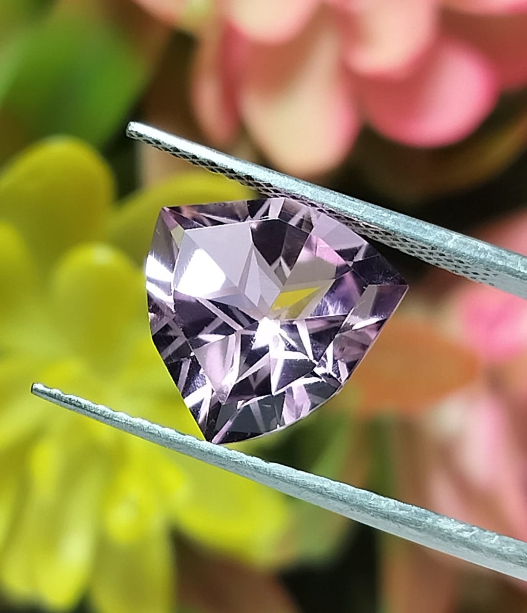Pink Corundum Gemstone, Trillion Modern Cut (12X12X8.00MM) - Etsy