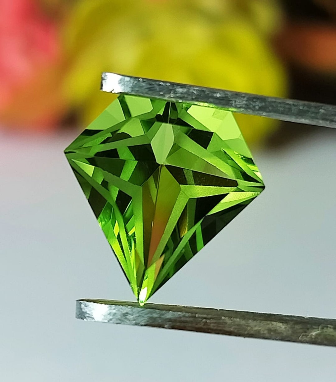 Lab Created Green Topaz, Diamond Cut, 7 Carats - Etsy