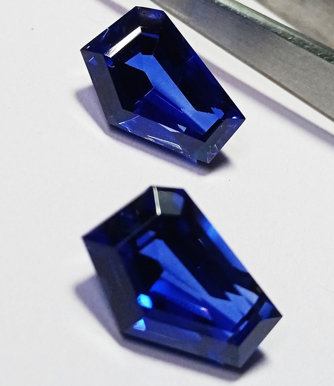 Blue Corundum Fancy Shape 12X8.80MM Lab Created Blue Sapphire Loose ...