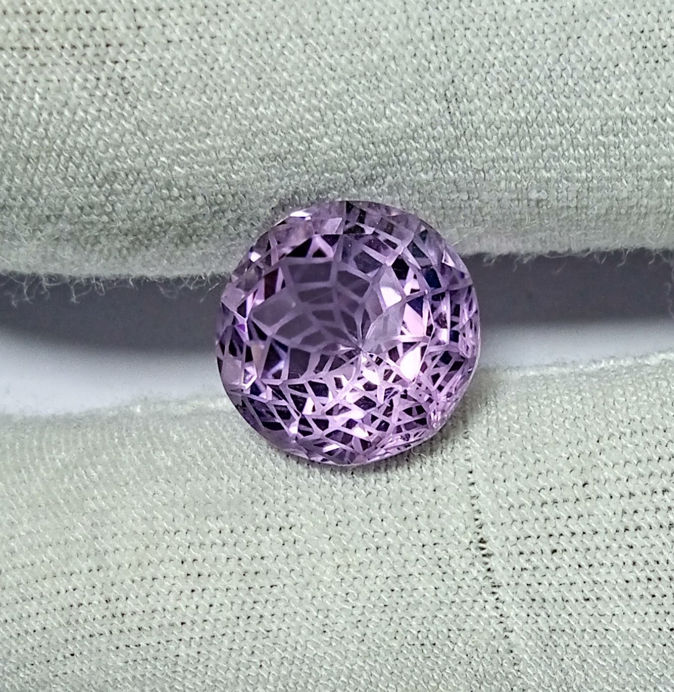 Precious Natural Amethyst Purple Pink Round 11.80x11.80x7.40mm Fantasy ...