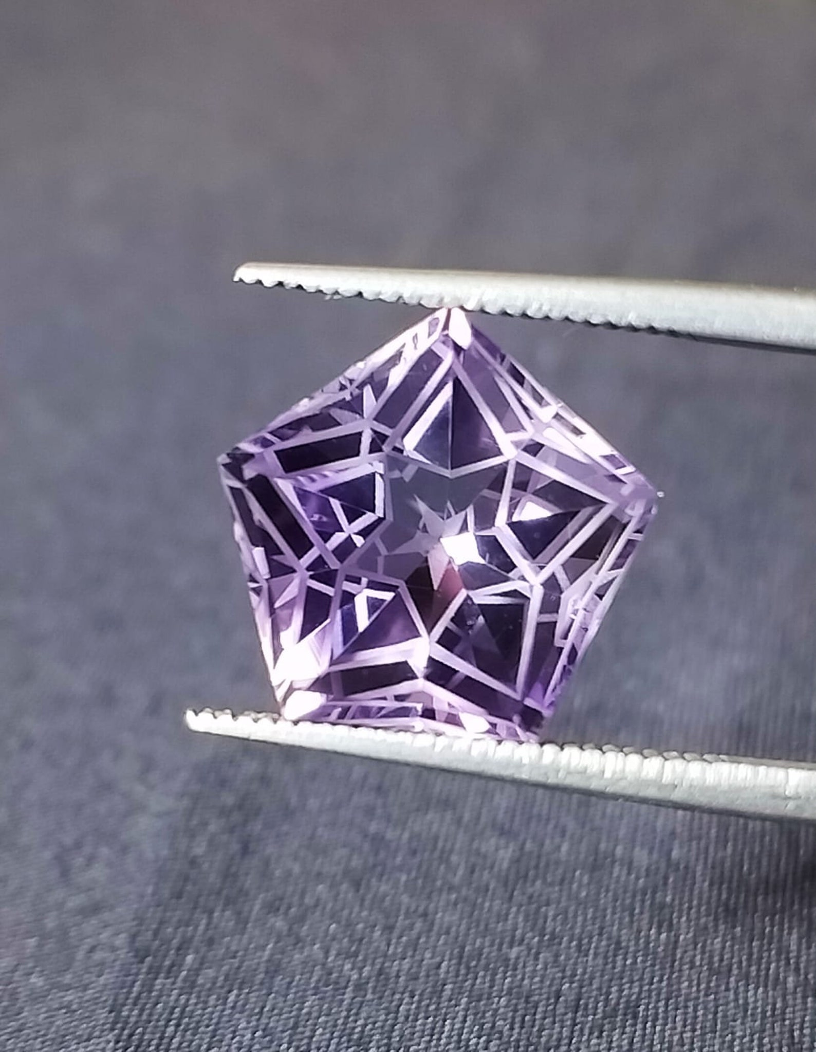 Pink Amethyst Gemstone: Pentagon Star Flower Cut, 7 Cts - Etsy