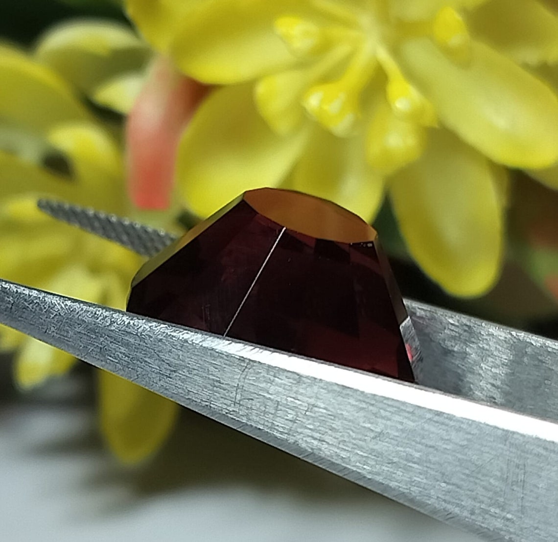 Blood Red Corundum Gemstone, 10 Ct Round Fantasy Cut Ruby - Etsy
