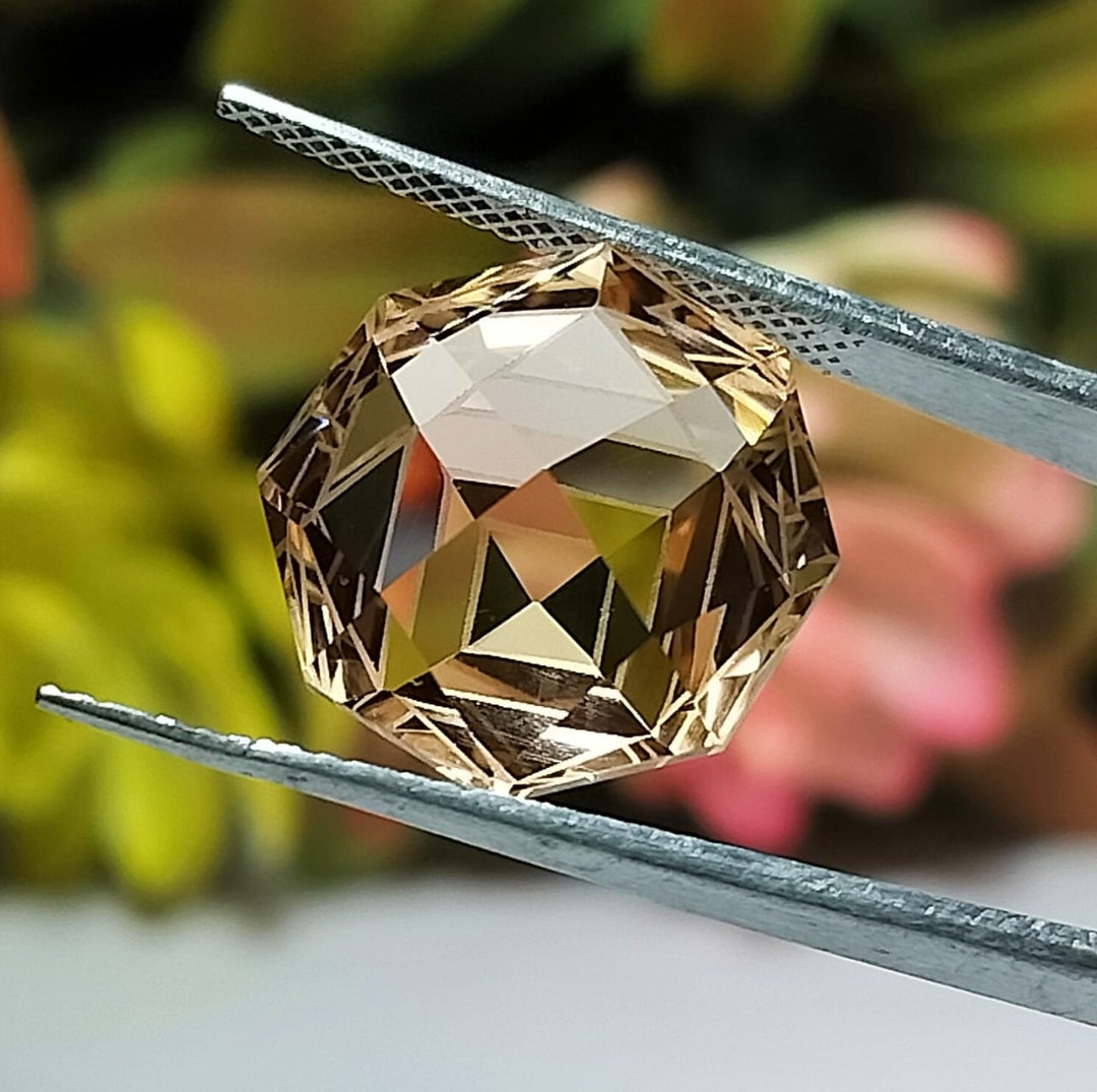 Fantasy Cut Green Morganite Gemstone, Octagon 12X12X8.40MM, Jewelry ...