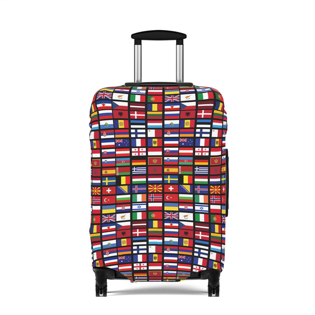 Eurovision Flags Luggage Cover – International Flags Travel Accessory ...