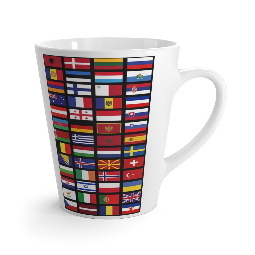 Coffee Cup Eurovision, Eurovision Flags, Eurovision 2024, Flag Grid ...
