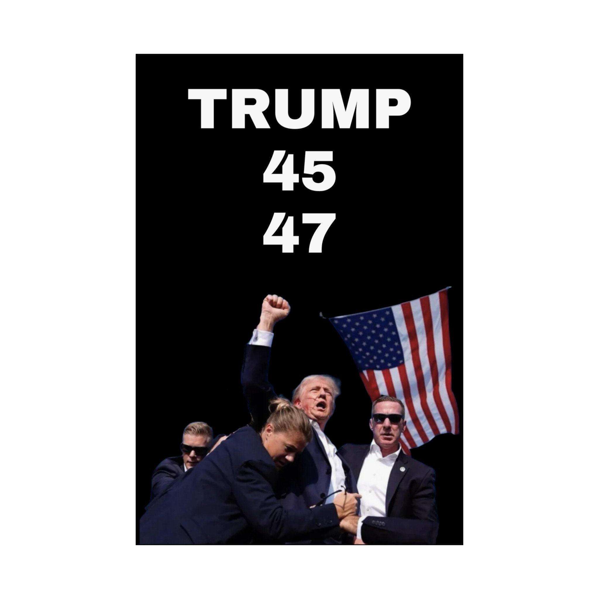 Trump 45 47 2024 Iconic Poster Make America Great Again MAGA Gift for ...