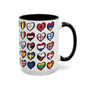 Flags of Eurovision 15oz Coffee Mug Gift for Her Gift for Him Gift Made ...