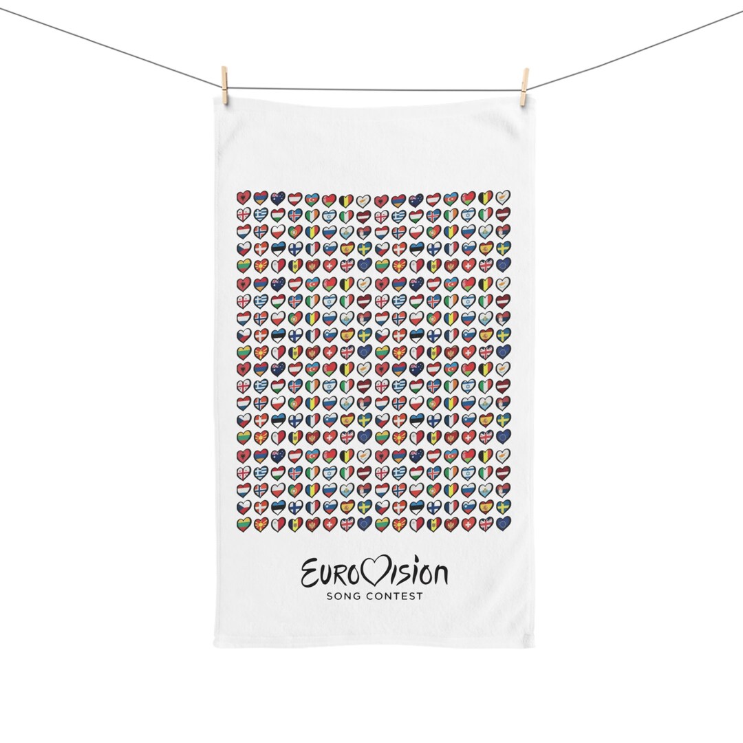 Hand Towel Eurovision, Eurovision Flags, Eurovision 2024, Gift for Her ...