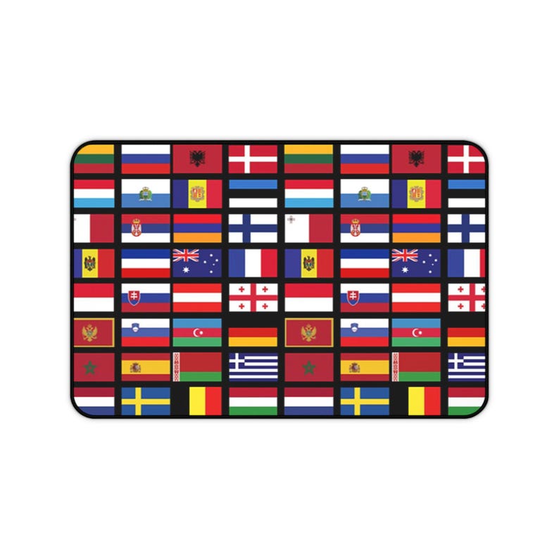 Flags of Eurovision Desk Mat, Custom Print International Design, Made ...