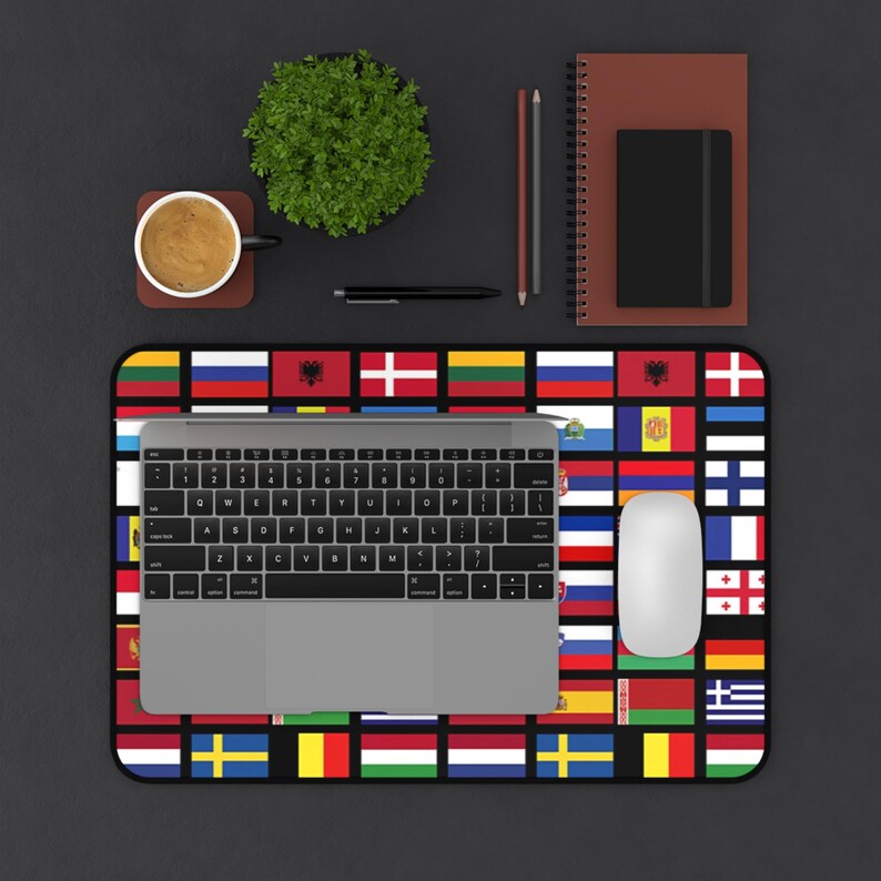 Flags of Eurovision Desk Mat, Custom Print International Design, Made ...