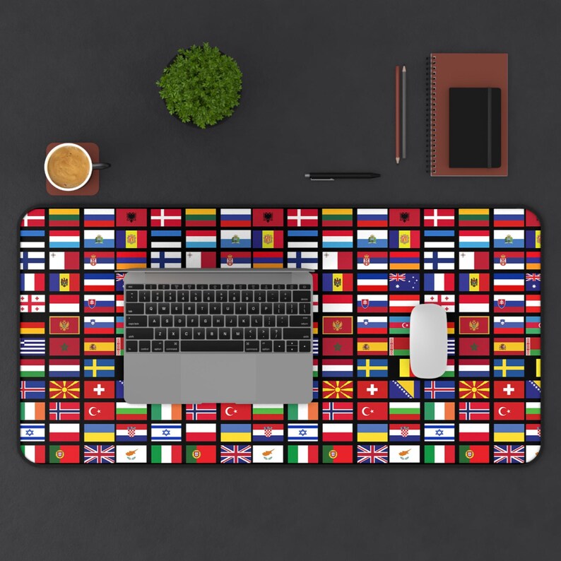 Flags of Eurovision Desk Mat, Custom Print International Design, Made ...