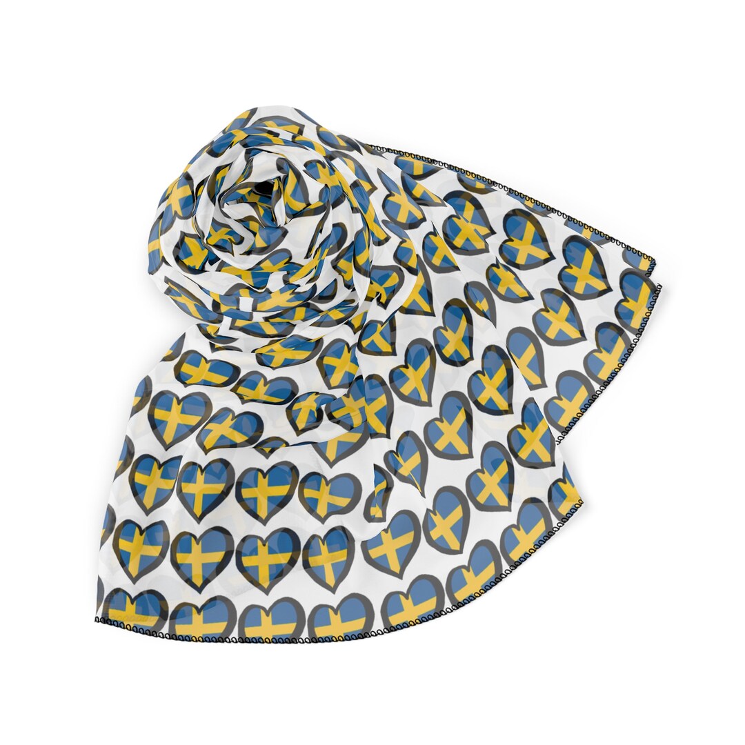 Chiffon Scarf Eurovision Flag, Flag of Sweden, Swedish Flag, Eurovision ...