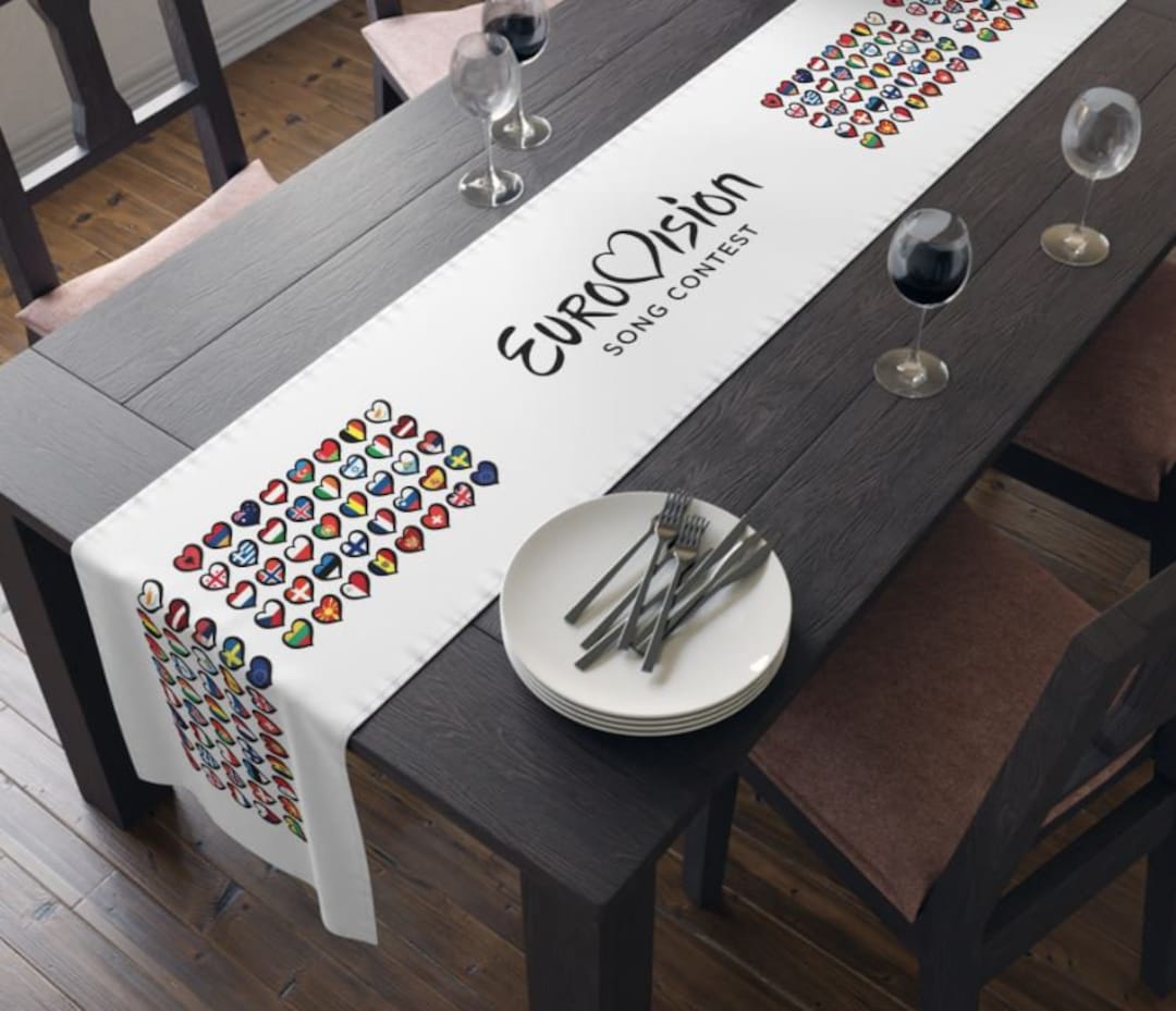 Don't Just Watch Eurovision, Decorate for It Flag Table Runner Sets the ...