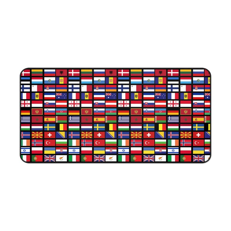 Flags of Eurovision Desk Mat, Custom Print International Design, Made ...