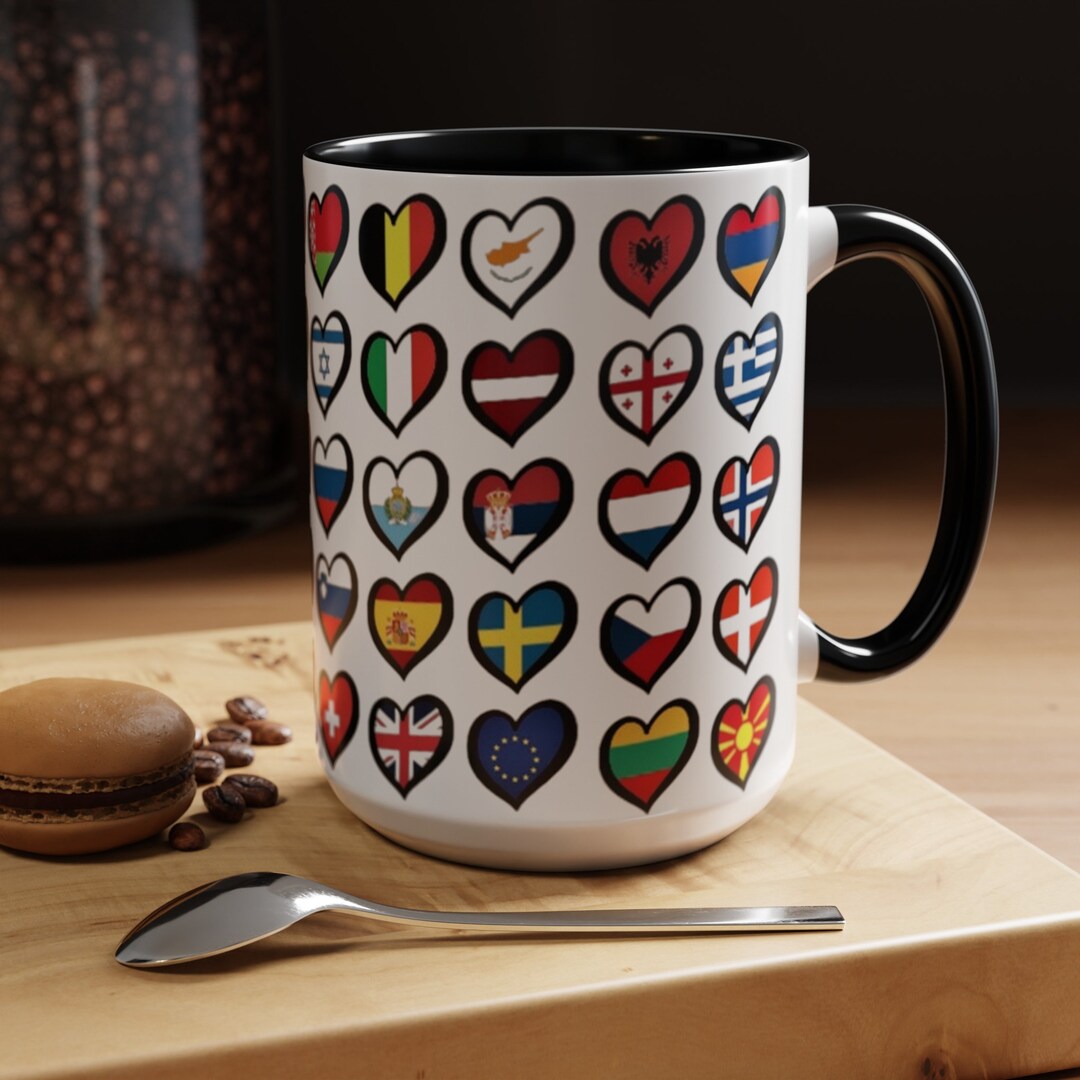 Flags of Eurovision 15oz Coffee Mug Gift for Her Gift for Him Gift - Etsy