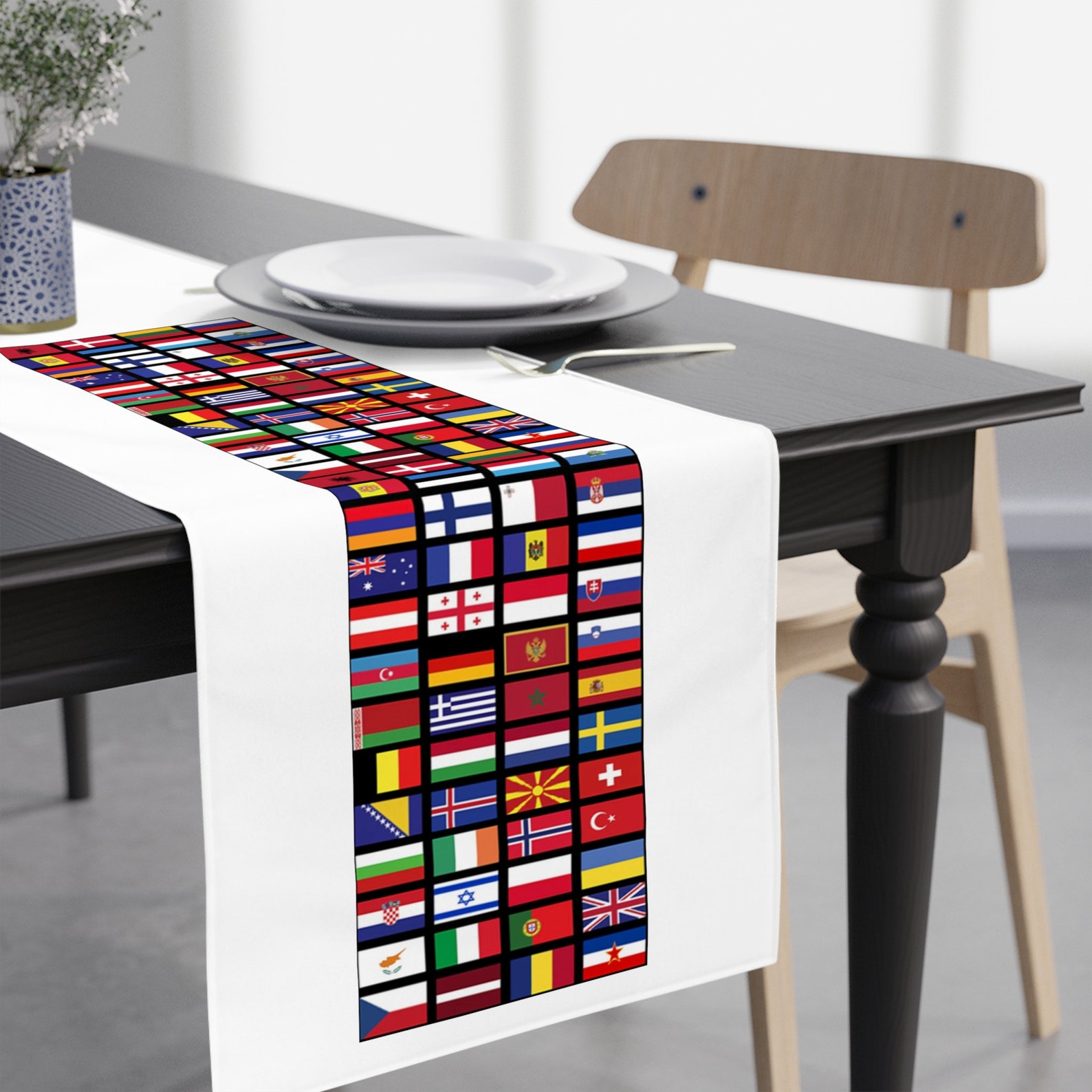 Don't Just Watch Eurovision, Decorate for It Flag Table Runner Sets the ...