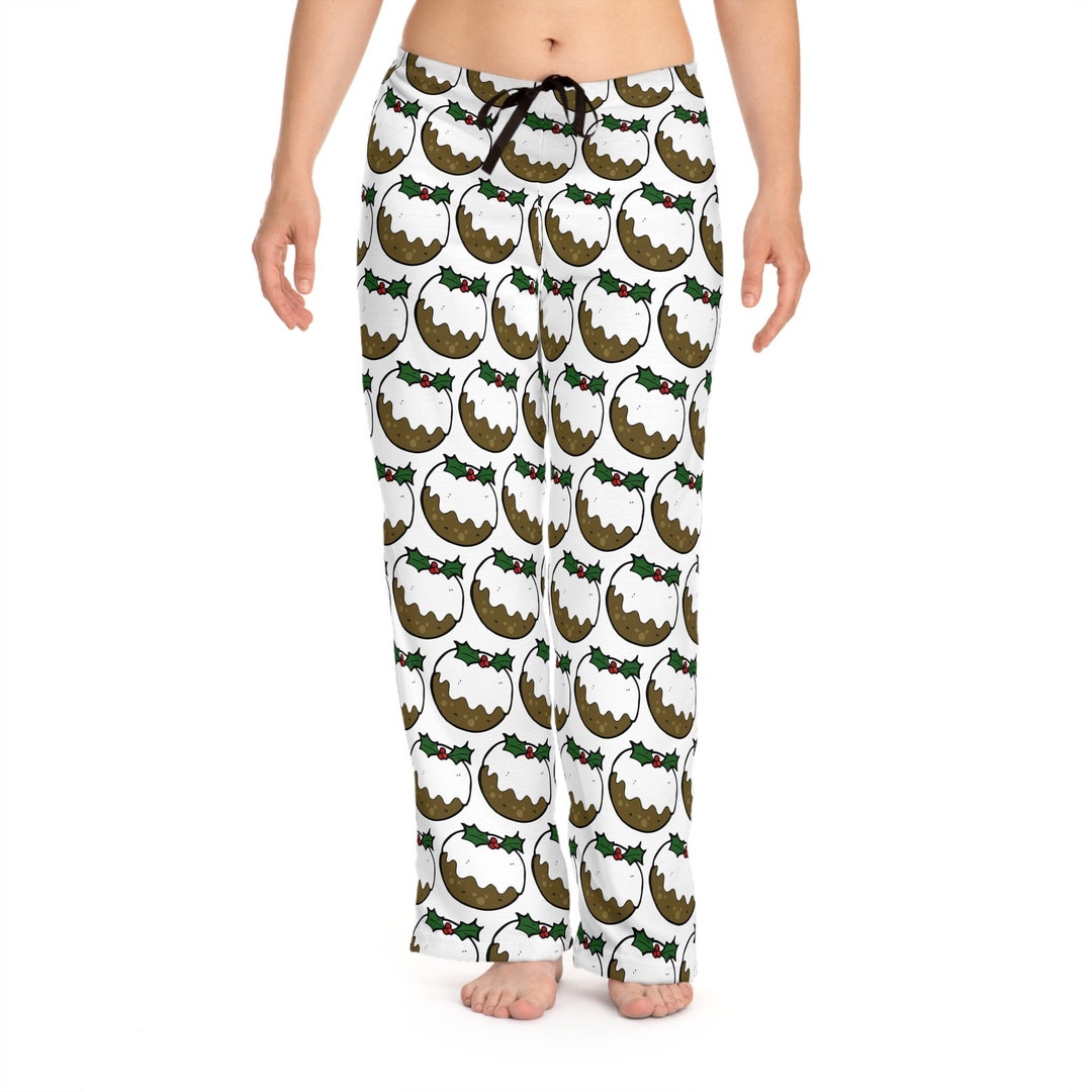 Pajama Pants Christmas Pudding, Women's Pajama Pants, Custom-designed ...