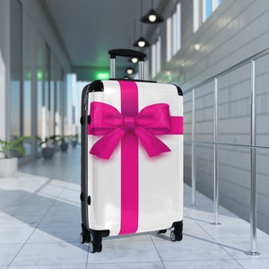 Stylish Traveller Hot Pink Bow Suitcase Gift for Her Gift for Him Gift ...