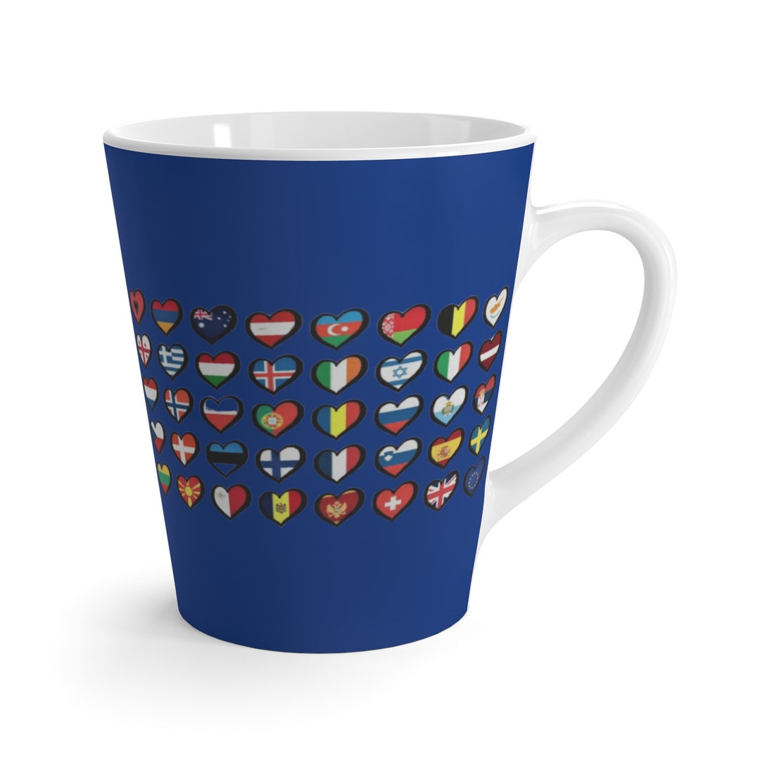Coffee Cup Eurovision, Eurovision Flags, Eurovision 2024, Latte Mug ...