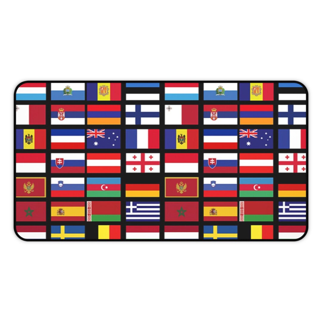 Desk Mat Bold Flags National Flags Eurovision International Custom ...