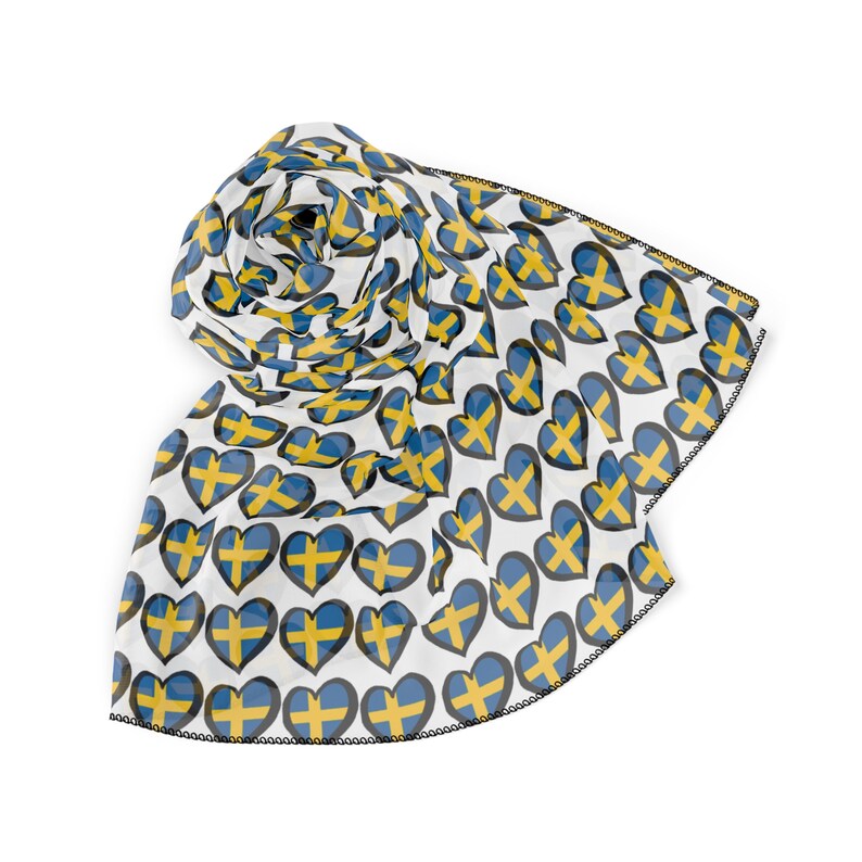 Chiffon Scarf Eurovision Flag, Flag of Sweden, Swedish Flag, Eurovision ...