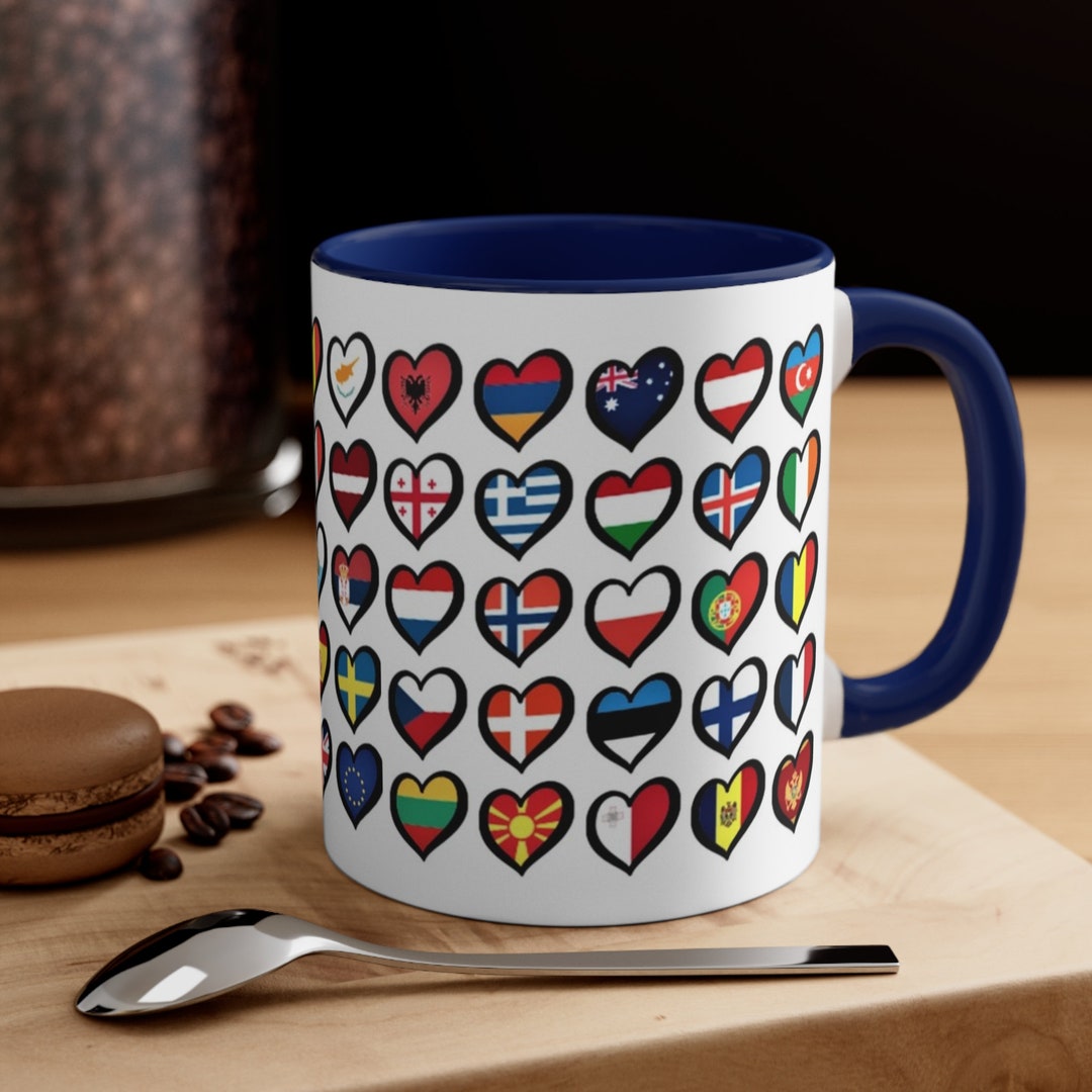 Show Your Eurovision Spirit! 11oz Ceramic Flag Cup for the Ultimate Fan ...