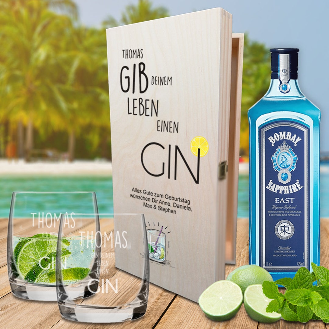 Gin Gift Set Give Your Life a Gin With Individual Print - Etsy