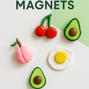 Tiny Food Magnets – Handmade Miniature Fridge Decor – Cute Polymer Clay ...