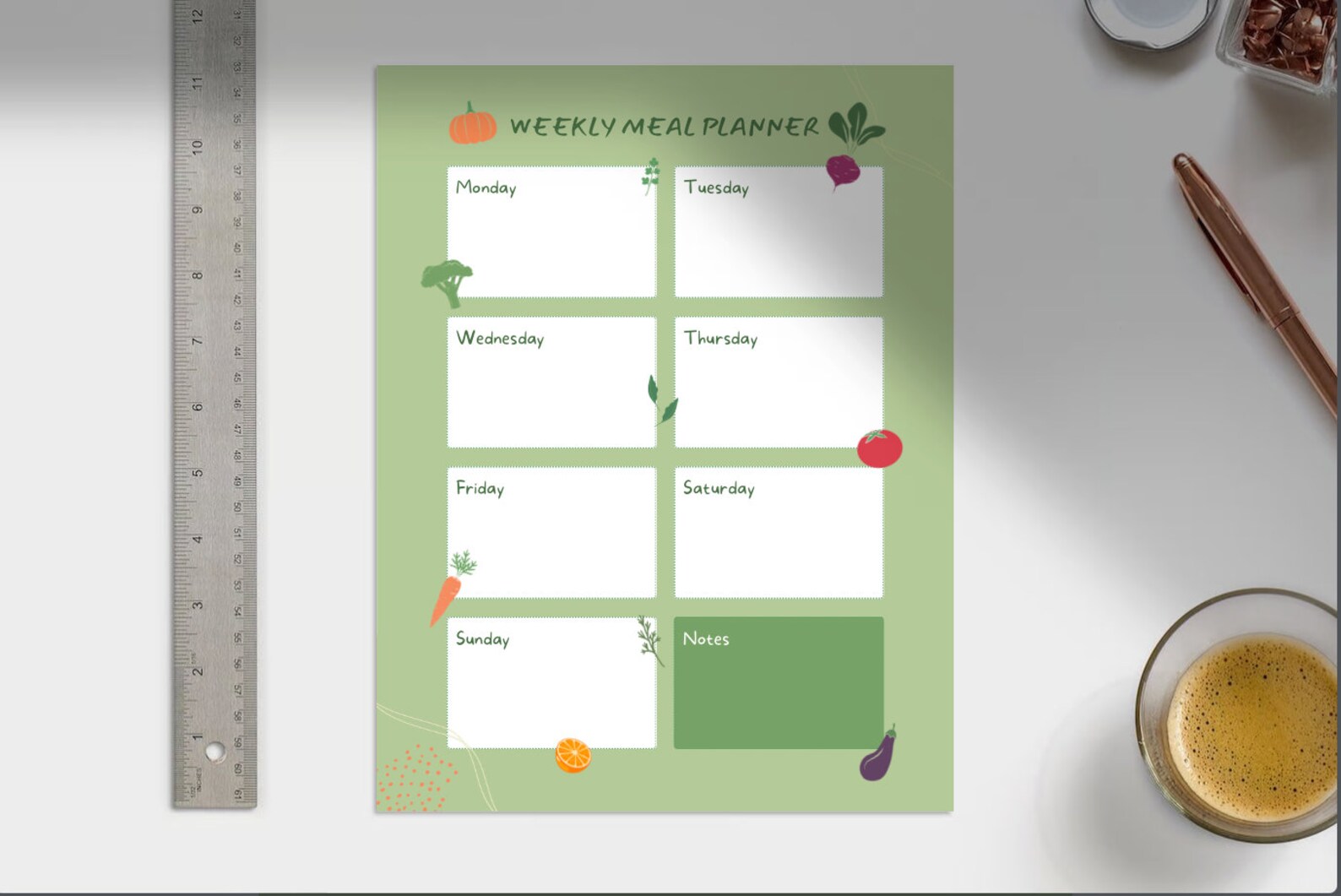 Printable Weekly Meal Planner Weekly Menu Planner Meal - Etsy
