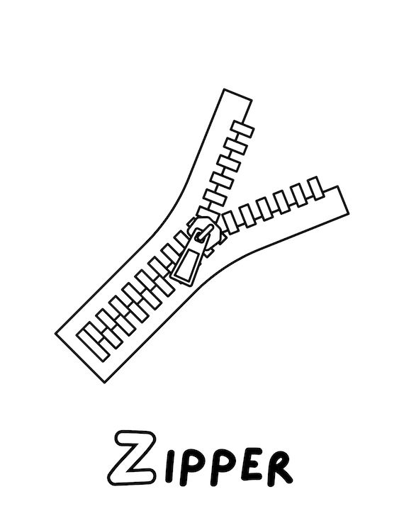 Zip Coloring Page