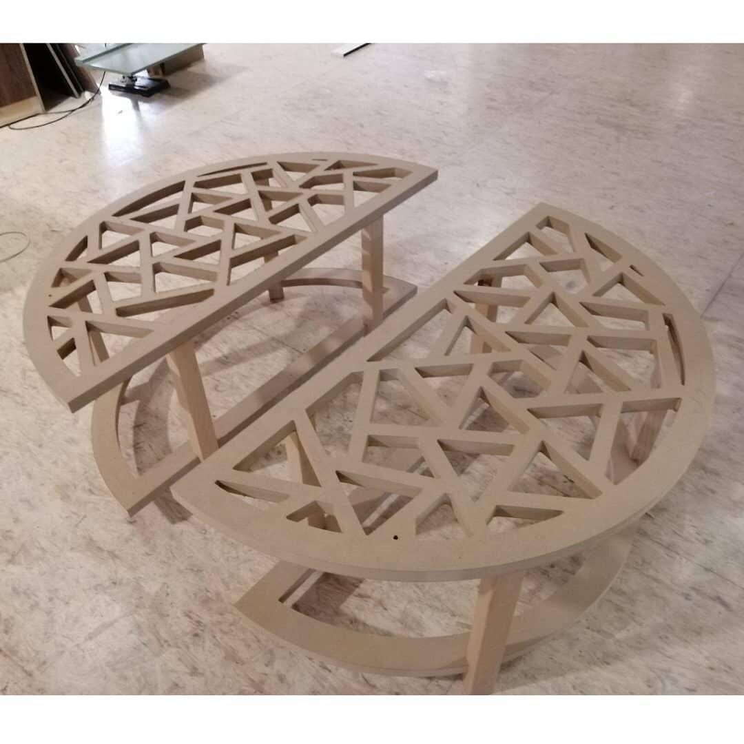 Layout of Coffee Table of 2 Parts in Vector Format CDR for Cutting. - Etsy