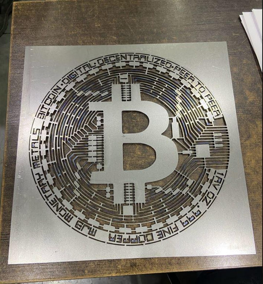 Bitcoin, Wall Panel, Laser Cutting Template, DXF File - Etsy