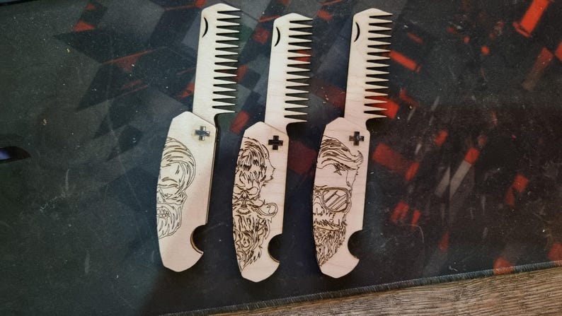 Male Beard Comb, Laser Cut Template, Cdr File - Etsy